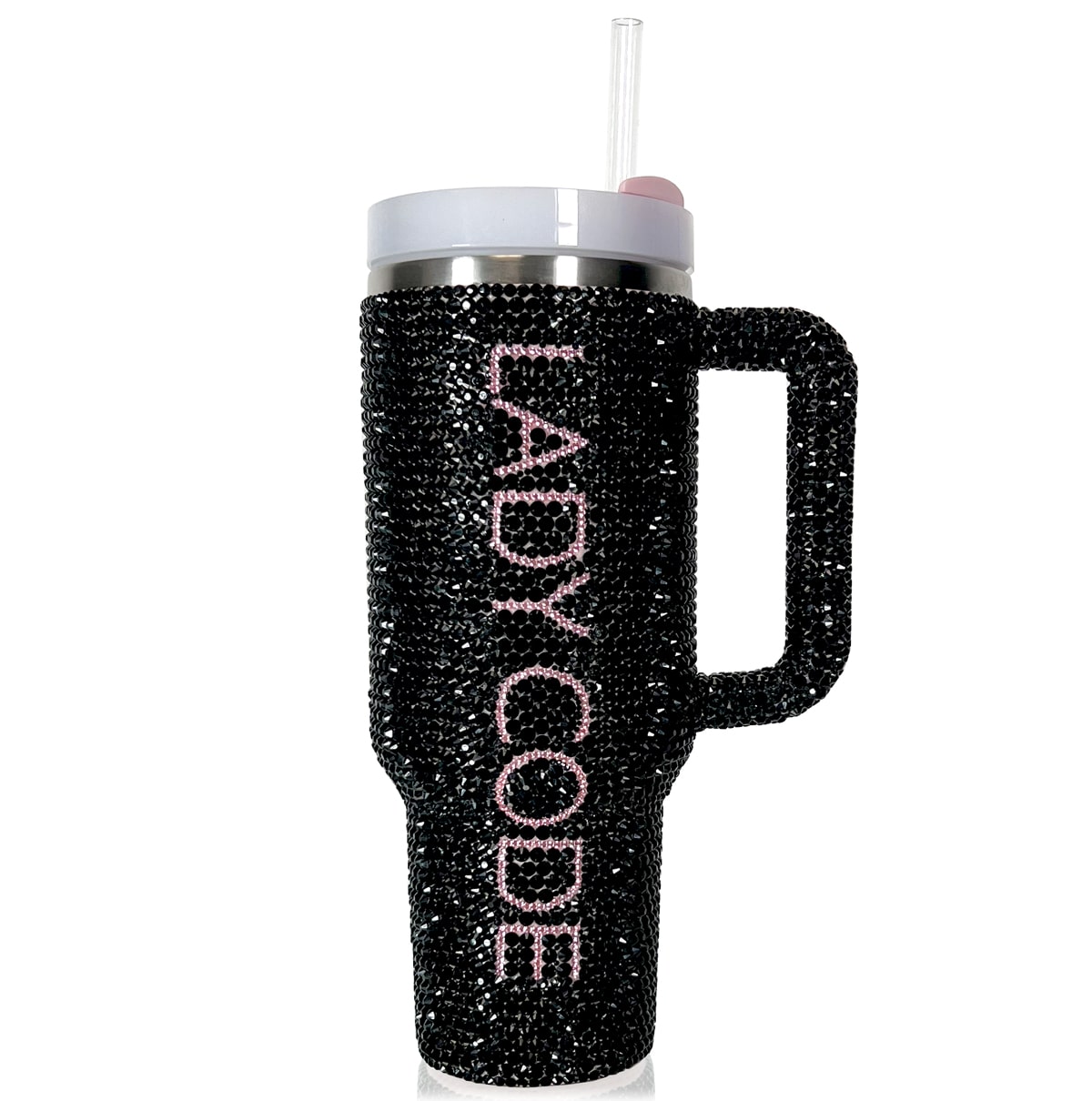 black glitter stanley