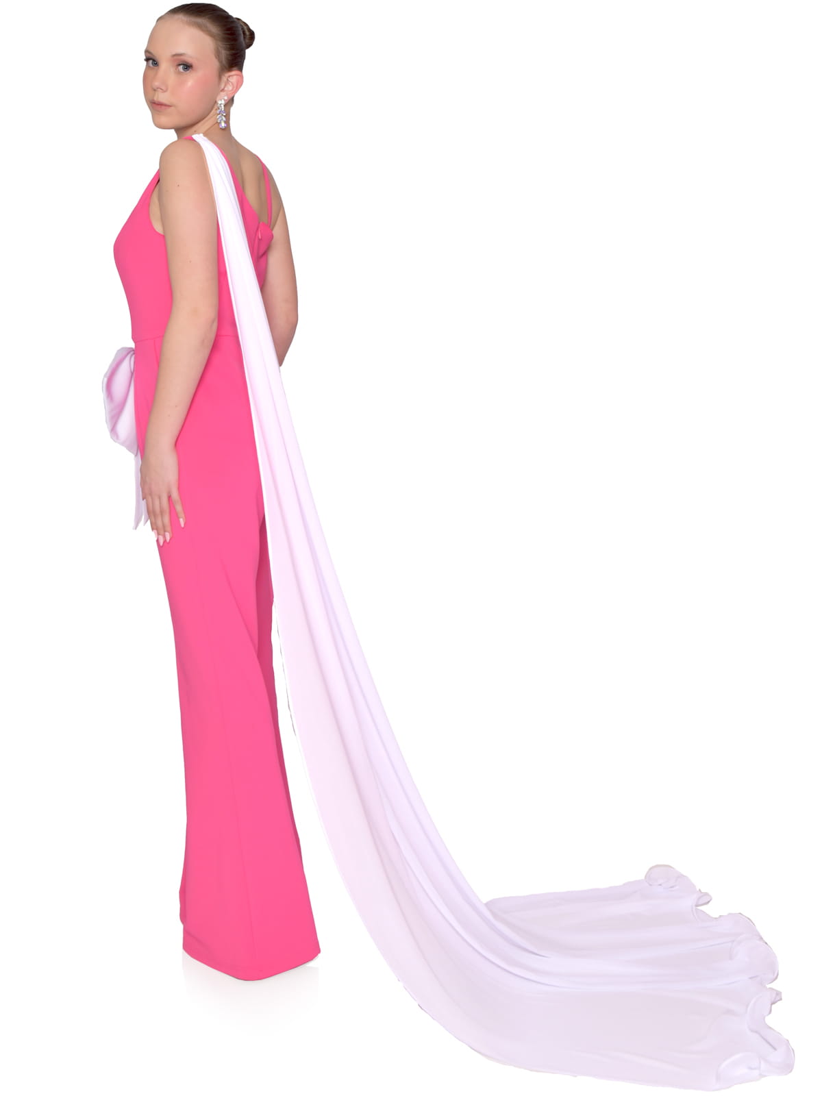 Single side Chiffon Shoulder Cape
