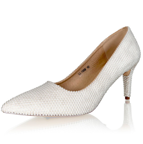 3" Bridal pointed toe pump