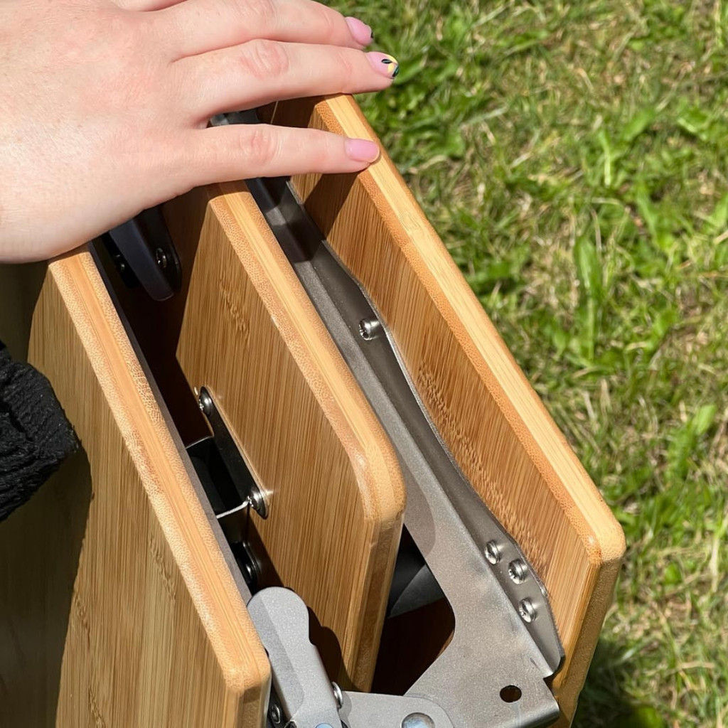 Bamboo Camping Table 4 Folding 90cm x 90cm