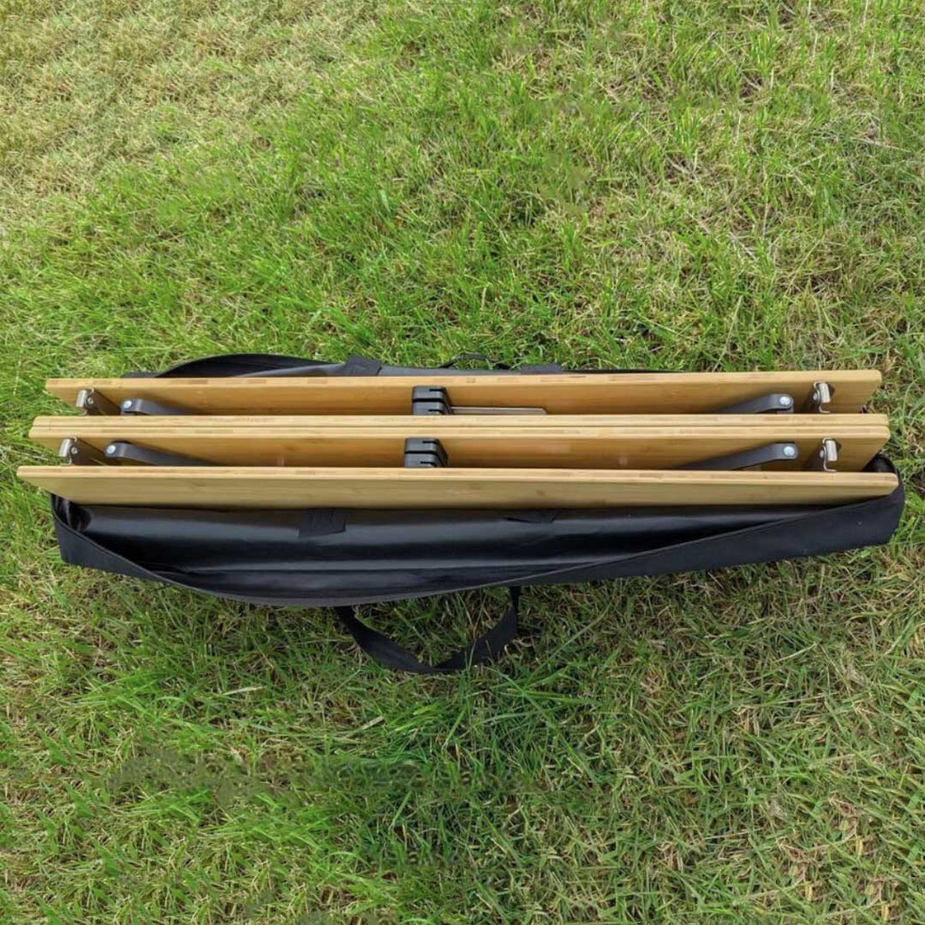 Bamboo Camping Table 4 Folding 90cm x 90cm