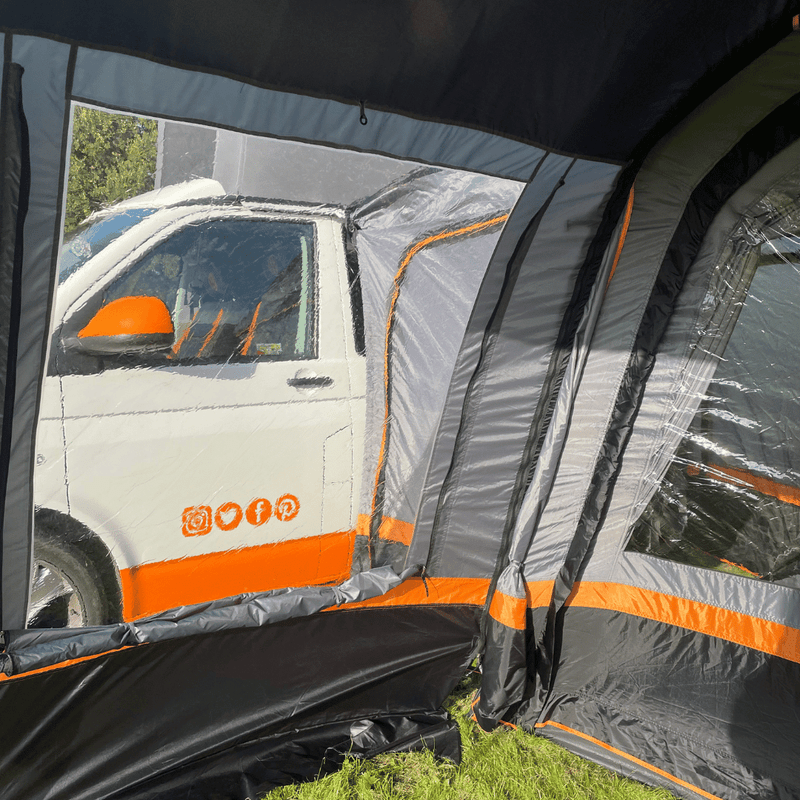 Cocoon Breeze Campervan Awning Extension Charcoal & Orange | OLPRO