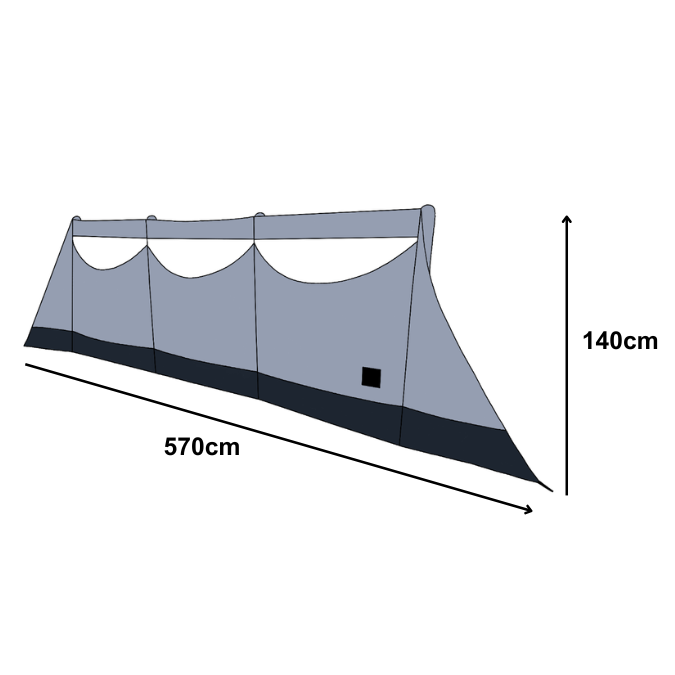 Inflatable Charcoal Windbreak