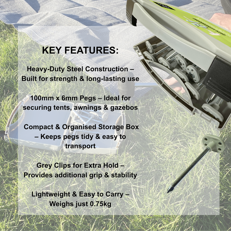 Case of 15 Heavy-Duty Groundsheet Pegs