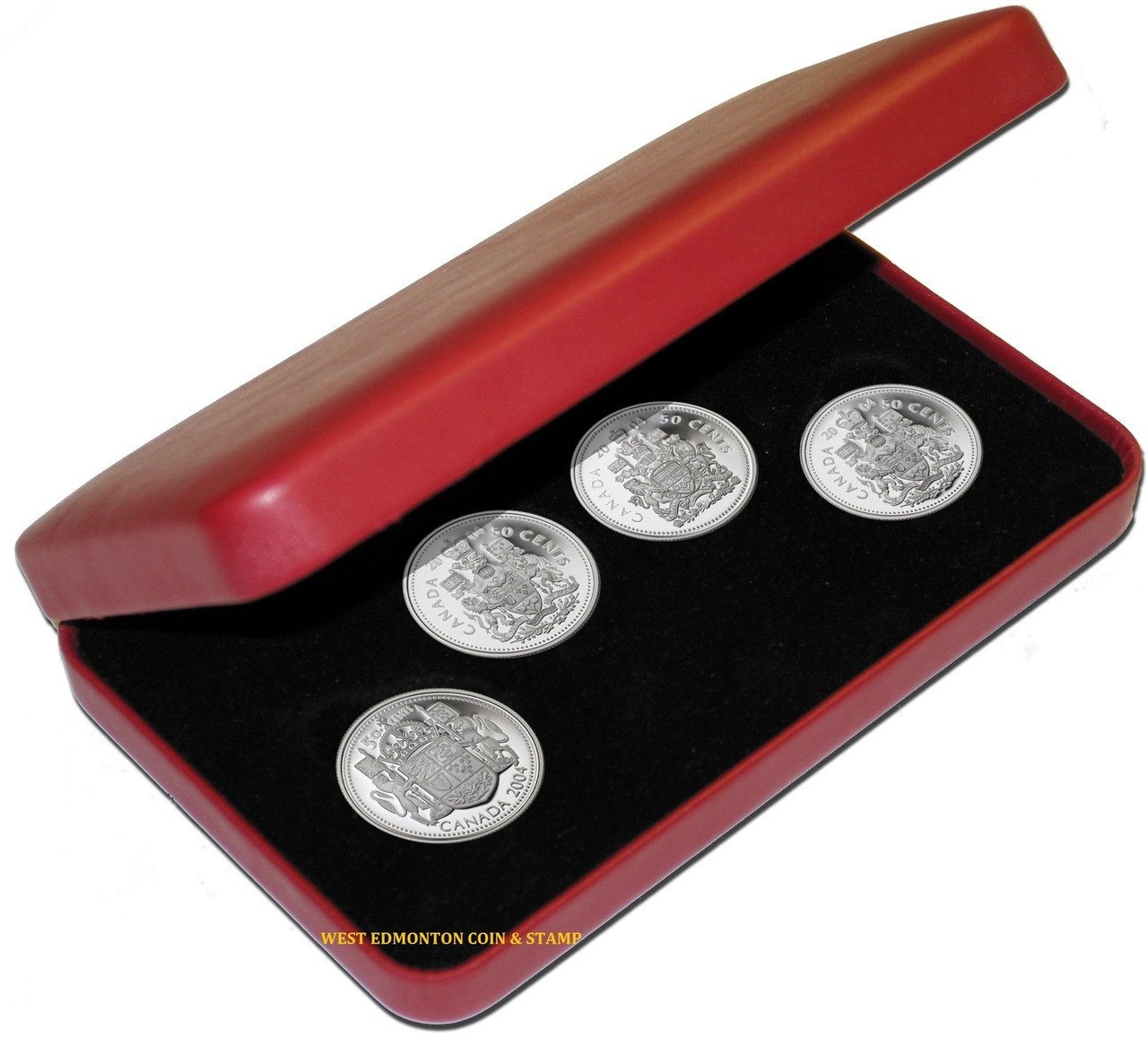 2004 50-CENT STERLING SILVER COIN SET - EFFIGIES OF THE QUEEN - West ...