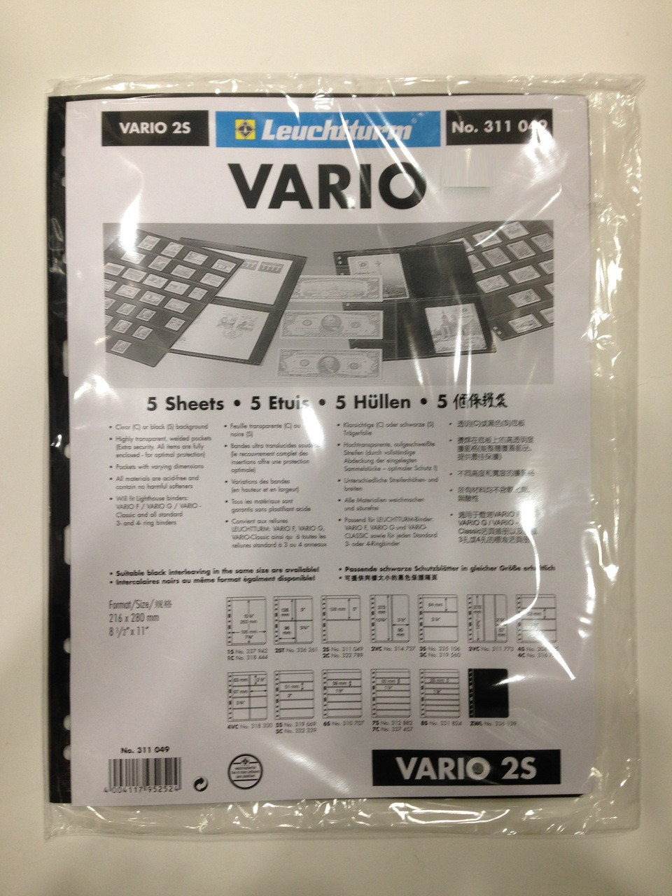 VARIO BLACK STAMP STOCKPAGES - FIVE SHEETS - TWO STRIPS - West Edmonton ...