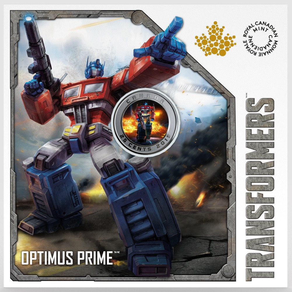 2019 25-CENT COIN TRANSFORMING OPTIMUS PRIME™ - West Edmonton Coin & Stamp