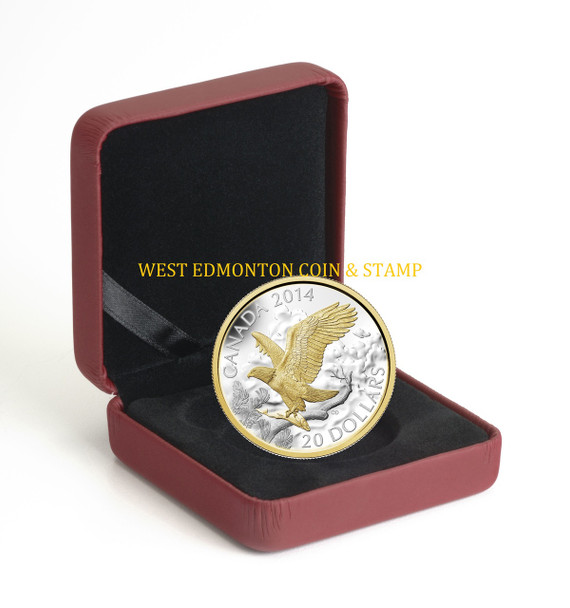 2014 $20 FINE SILVER COIN PERCHED BALD EAGLE - West Edmonton Coin & Stamp