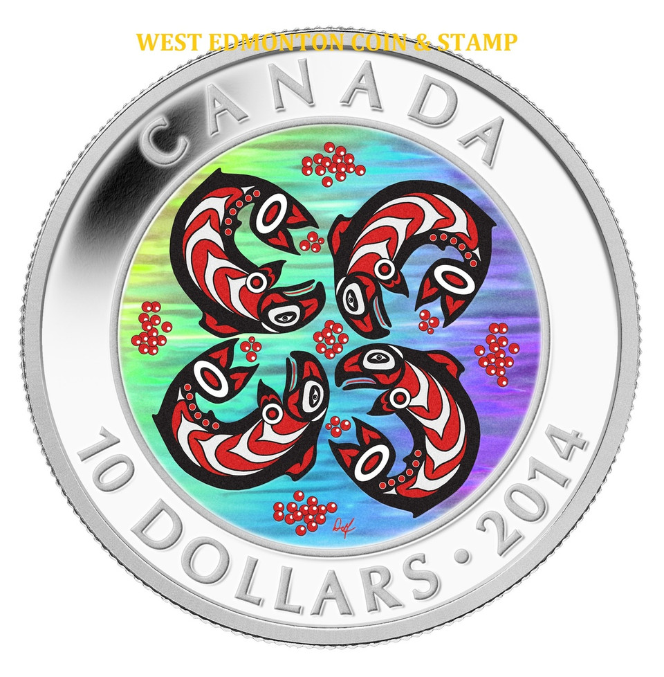 2014 $10 FINE SILVER COIN FIRST NATIONS ART: SALMON - West Edmonton ...