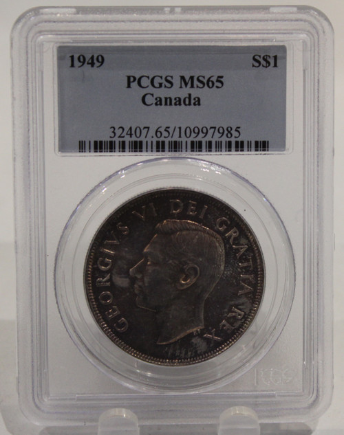 1949 CIRCULATION 1-DOLLAR COIN - MS-65 - West Edmonton Coin & Stamp