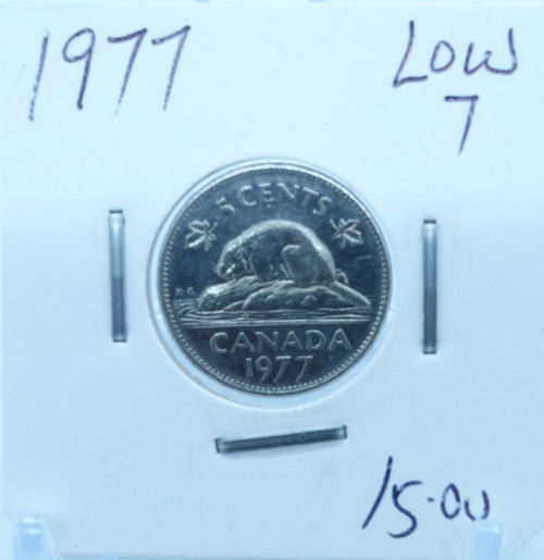 1977 CANADA CIRCULATION FIVE CENTS - UNGRADED - West Edmonton Coin & Stamp