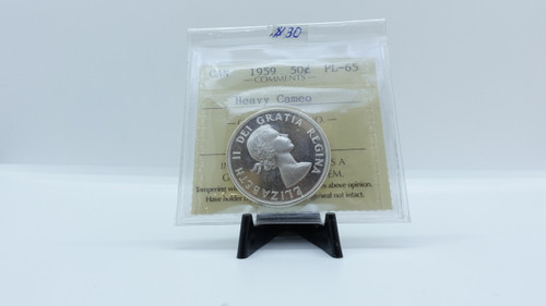 1959 CIRCULATION CANADIAN 50-CENT PL-65 HEAVY CAMEO - West Edmonton ...