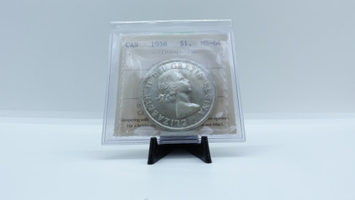 1958 CIRCULATION CANADIAN SILVER DOLLAR MS-64 - West Edmonton Coin & Stamp