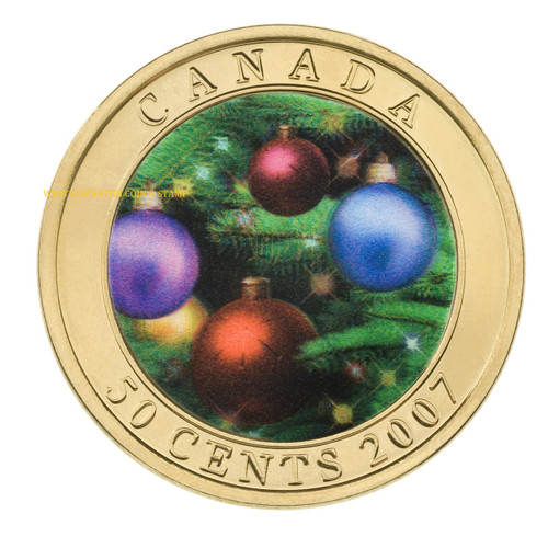 2007 50 CENT COIN - HOLIDAY ORNAMENTS - West Edmonton Coin & Stamp