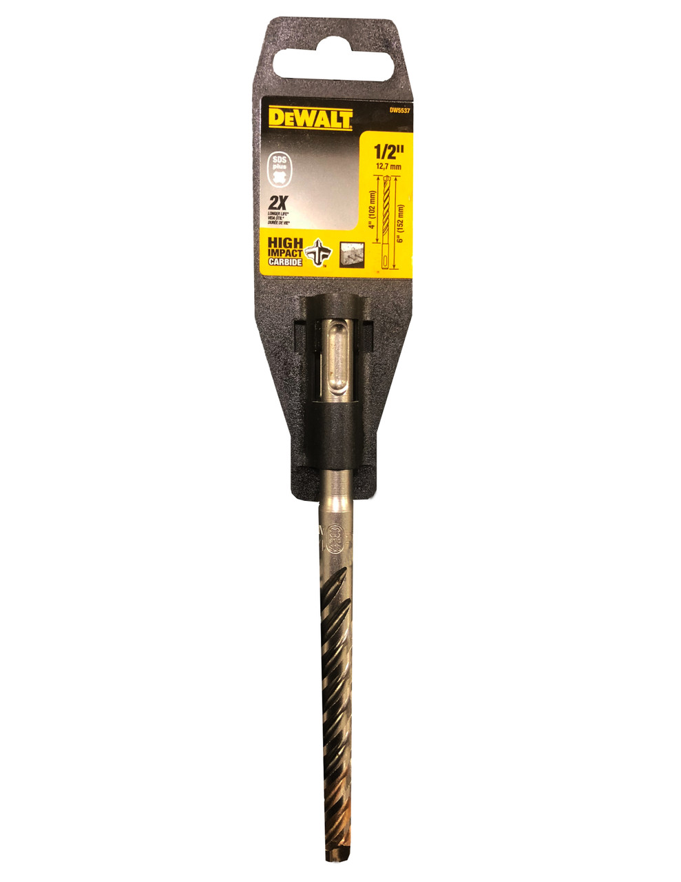 Dewalt DW5537 1/2"x4"x6" Solid Rock Carbide SDS+ Bit