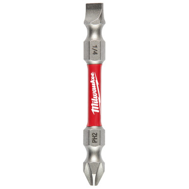SHOCKWAVE Double Ended Power Bit, PH2/SL1-4 Phillips®/Slotted Point, 2 ...