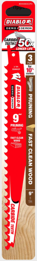 Diablo 9" 3TPI Demo Demon Carbide Tipped Reciprocating Saw Blades, 3/pk