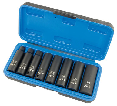 Jet 610203 PS838D 3/8″ Drive SAE Deep Impact Socket Set – 8-Piece ...