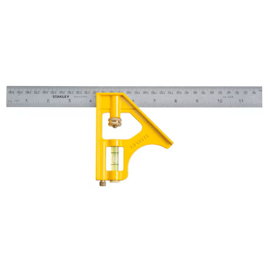 Stanley 46-028 English/Metric Combination Square – 12" Precision Layout ...