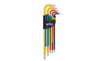 Wiha 66981 13 Piece Ball End Color Coded Hex L-Key Set - Inch