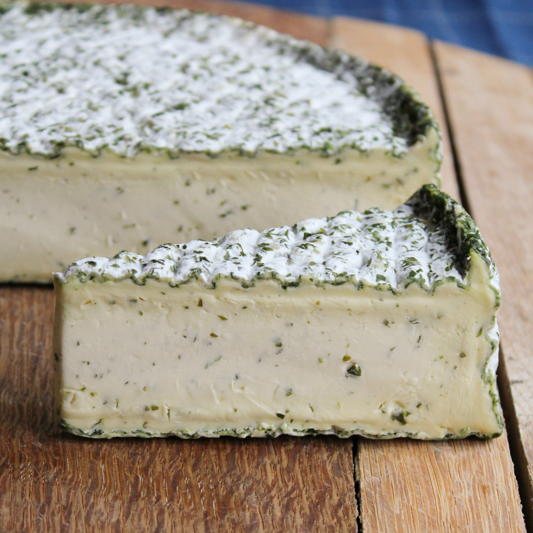Double Cream Brie with Garlic and Herbs - The Cheese Shop Pte. Ltd.