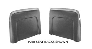 1968-72 Chevelle or El Camino Bucket Seat Bottoms, with Chrome , 1 Seat ...