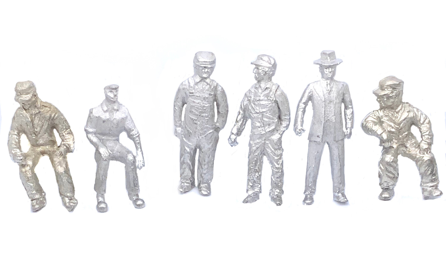 48-1001 6 PC Railroad Crew Figure Set O Scale FKA Keil Line Engineer ...