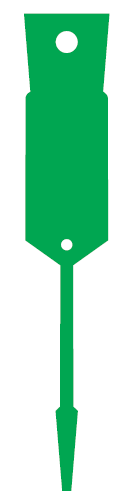 GREEN - 500 PLASTIC SELF LOCKING ARROW KEY TAGS - Car Check Printers