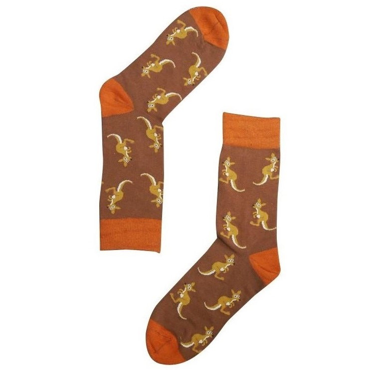 Kangaroo Socks (Brown & Rust) - Skinnys Australia