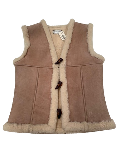 Blush Sheepskin Toggle Vest (Clearance) - Skinnys Australia