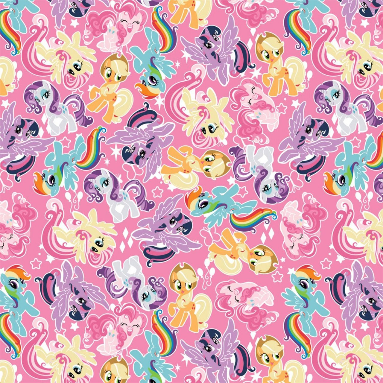 My Little Pony Yarmulkes Cotton - MLP Friends - Pink - yarmulkes.com