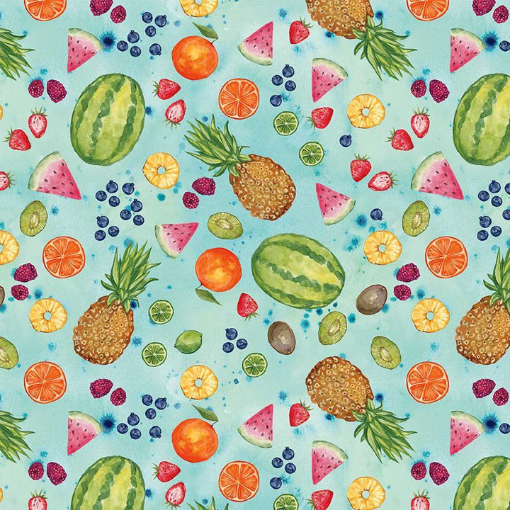 Cotton Print Yarmulkes TROPICAL FRUITS - yarmulkes.com