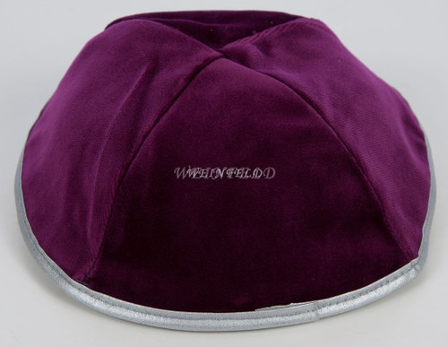 Real Velvet Yarmulkes - 4 Panels - Lined - Medium Style - With Rim ...