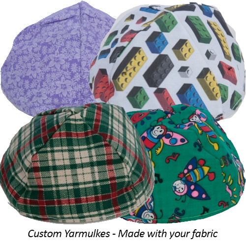 Custom Yarmulkes With Your Fabric - yarmulkes.com
