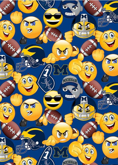 NCAA - Cotton Yarmulkes - PACKED - MICHIGAN WOLVERINES - EMOJIS ...