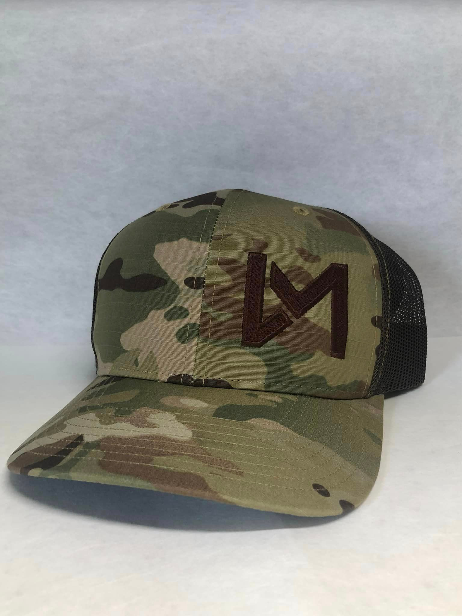 MULTICAM DM Logo Trucker Hat - Defiant Munitions