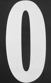 150mm white vinyl numbers