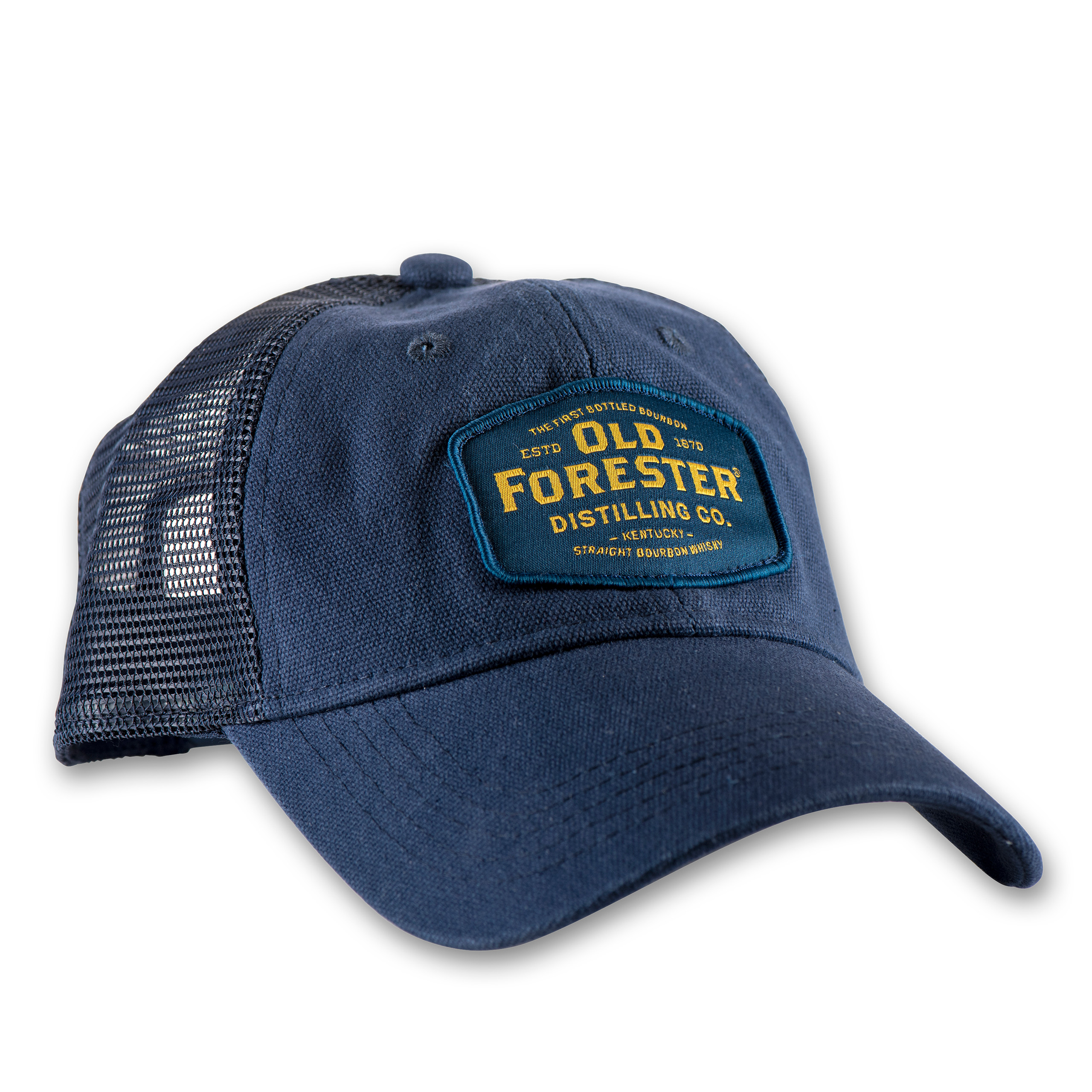 Old Forester Blue and Gold Hat