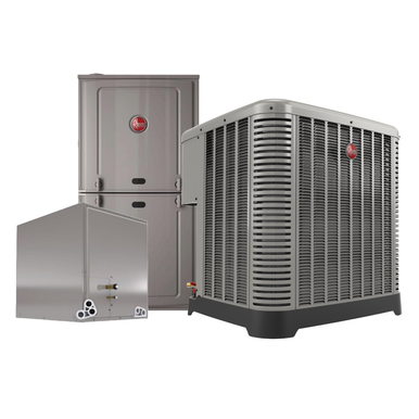 Rheem 3 Ton Dual Feul 2 Stage 14.3 SEER2 w/ 80% 75K BTU 3 Ton Drive 17 ...