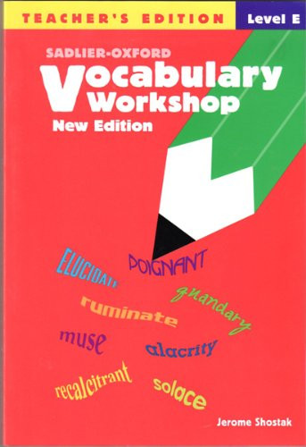 Sadlier-Oxford Vocabulary Workshop, Level E, Teacher's Edition ...