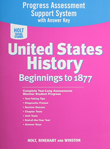 United States History: Beginnings to 1877: Progress Assessment Support ...