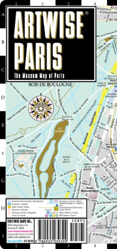 Artwise Paris Museum Map - Laminated Museum Map of Paris, FR ...