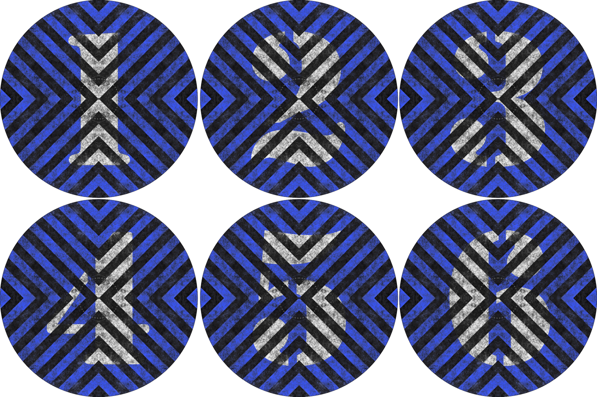 Neoprene Objectives - Hazard Stripes - 3d6 Wargaming