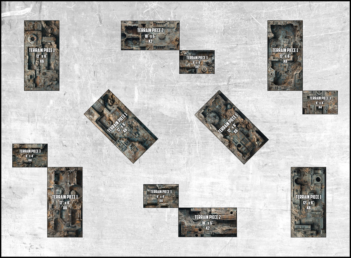 Terrain Bases - 40K Tournament - Textures - 3d6 Wargaming