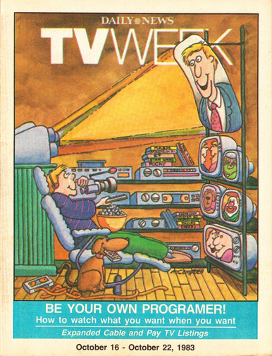 Daily News TV Week Magazine October 16, 1983 Be Your Own Programer New ...