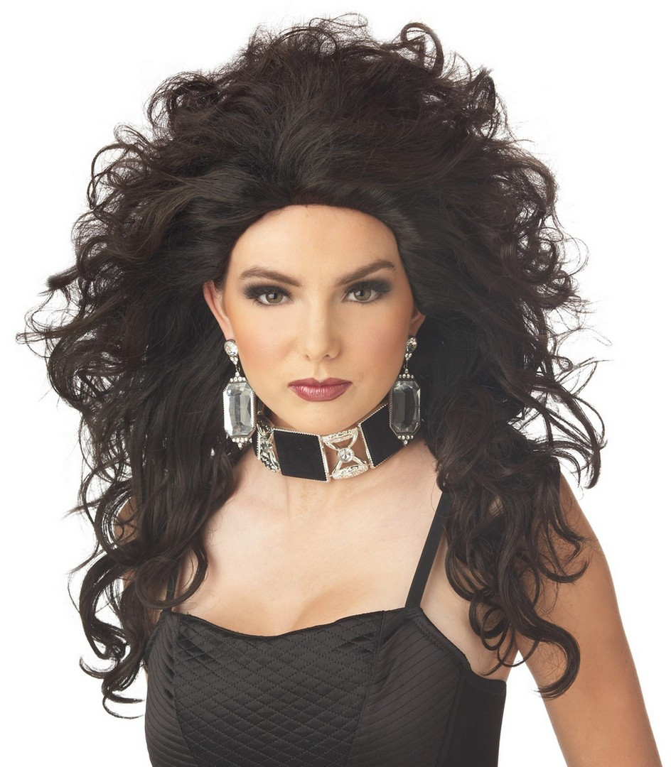 Cover Model Wig Dark Brown Fancy Dress Accessories at Costumes To Buy.