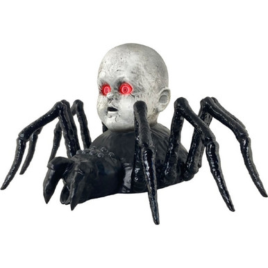 Crawling Spider With Baby Doll Head Prop Animatronic | Halloween