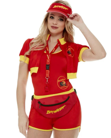 Baywatch Kit, Red, with Visor, Bumbag & Whistle | Costumes Perth