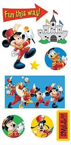 Disney Chipboard Stickers - Mickey Themepark (disc)