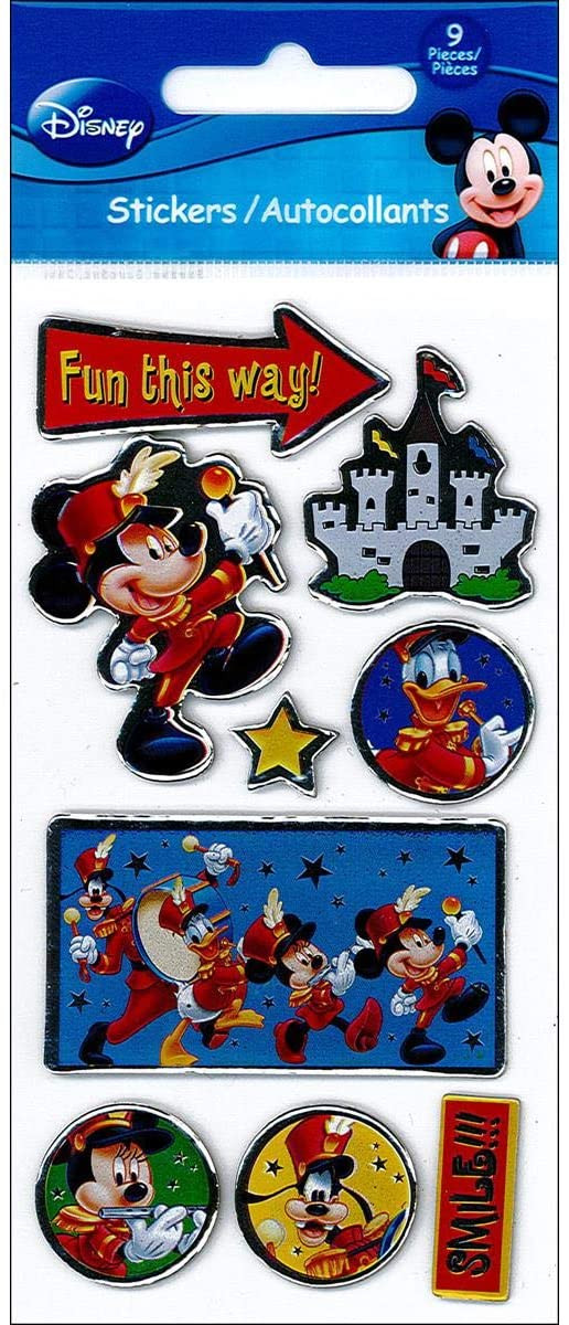 Disney Chipboard Stickers - Mickey Themepark (disc)